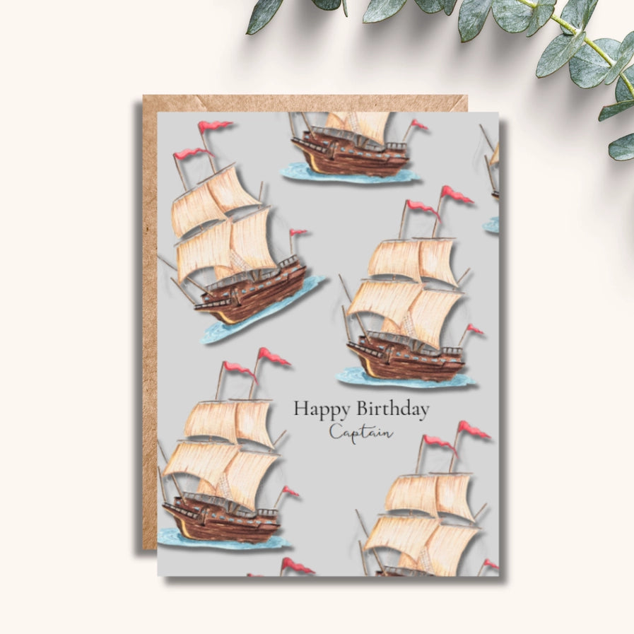 Happy Birthday Captain Card – Seasons Home & Gift
